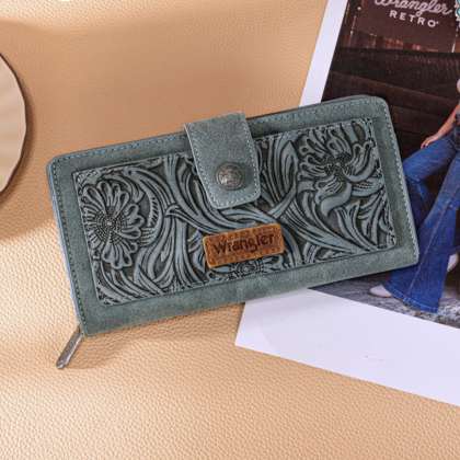 Women's Wallets: **New Arrival** Wrangler Western Floral Tooled RFID ...