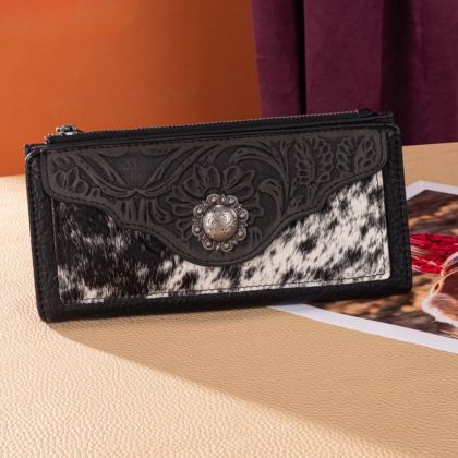 Women's Wallets: **New Arrival** Trinity Ranch Hair-On Cowhide Tooled ...